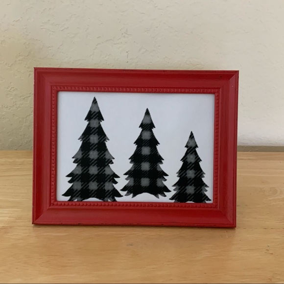 Hand Crafted | Holiday | Farmhouse Christmas Red Buffalo Trees Picture ...